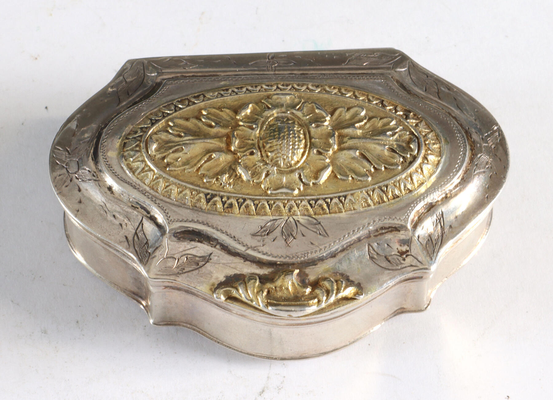 Snusboks i sølv, Grinderud 1851. | Auksjon