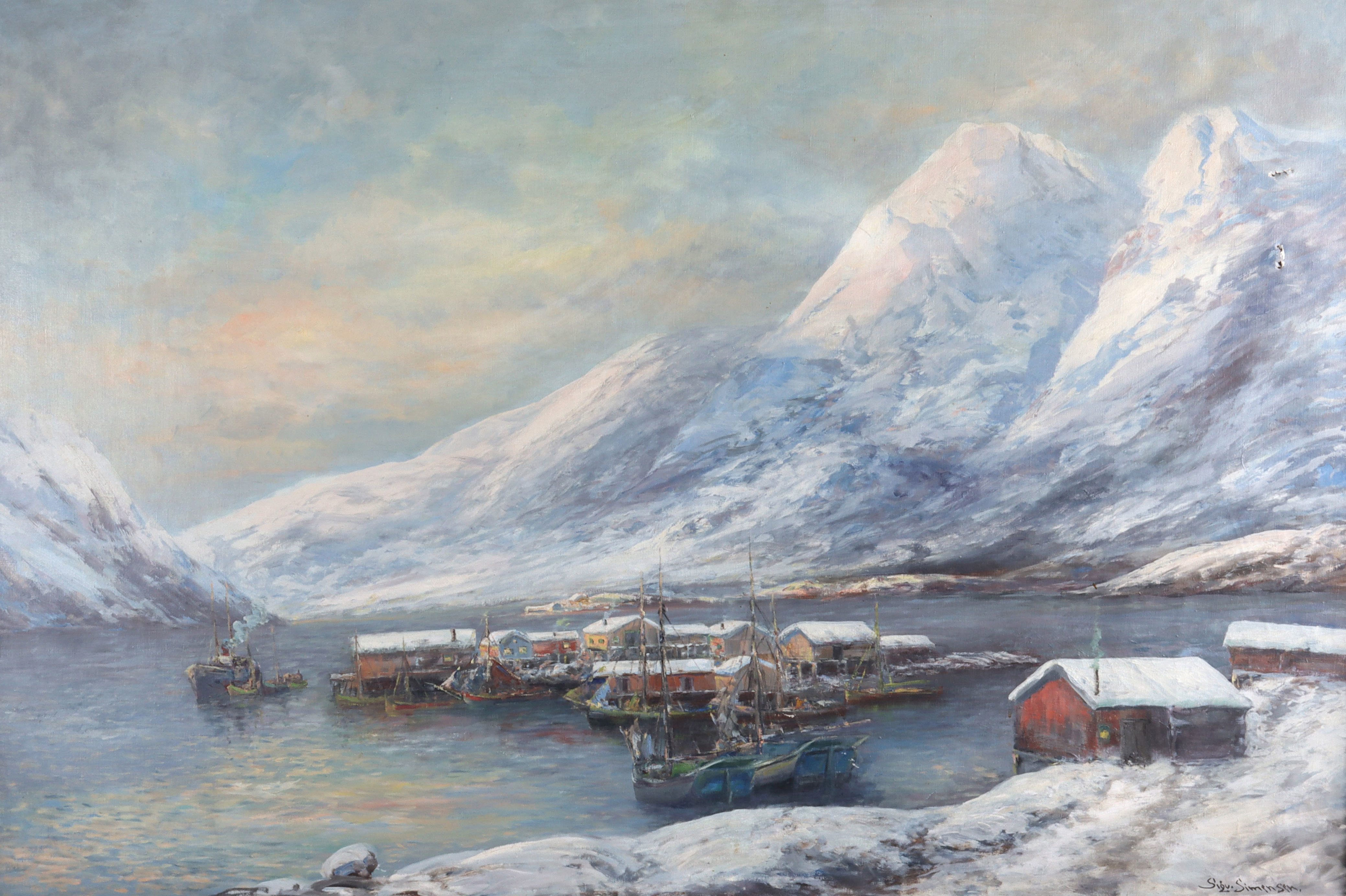 Sigv. Simensen, Lofoten. Maleri. | Auksjon