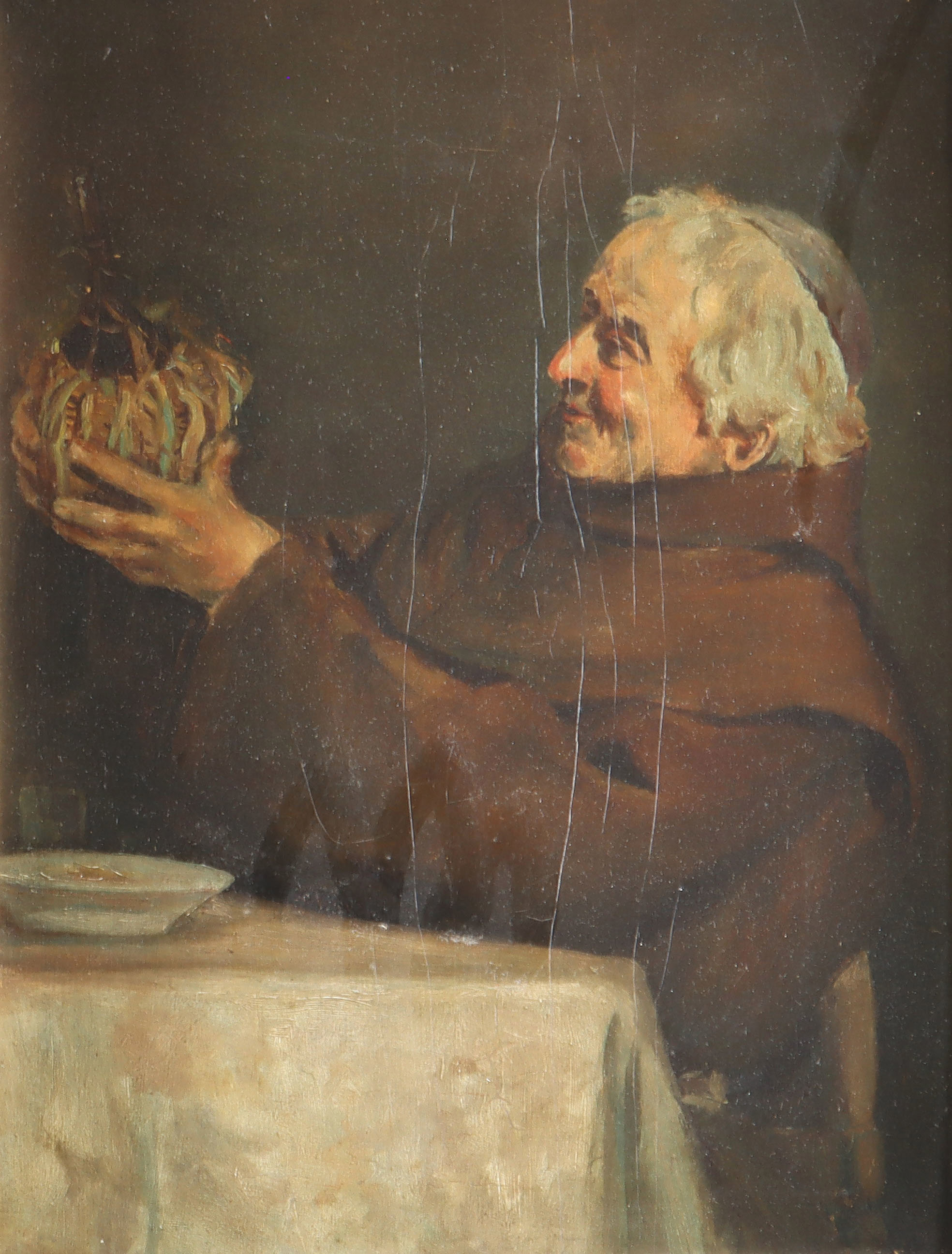 Usignert, munk. Maleri. | Auksjon