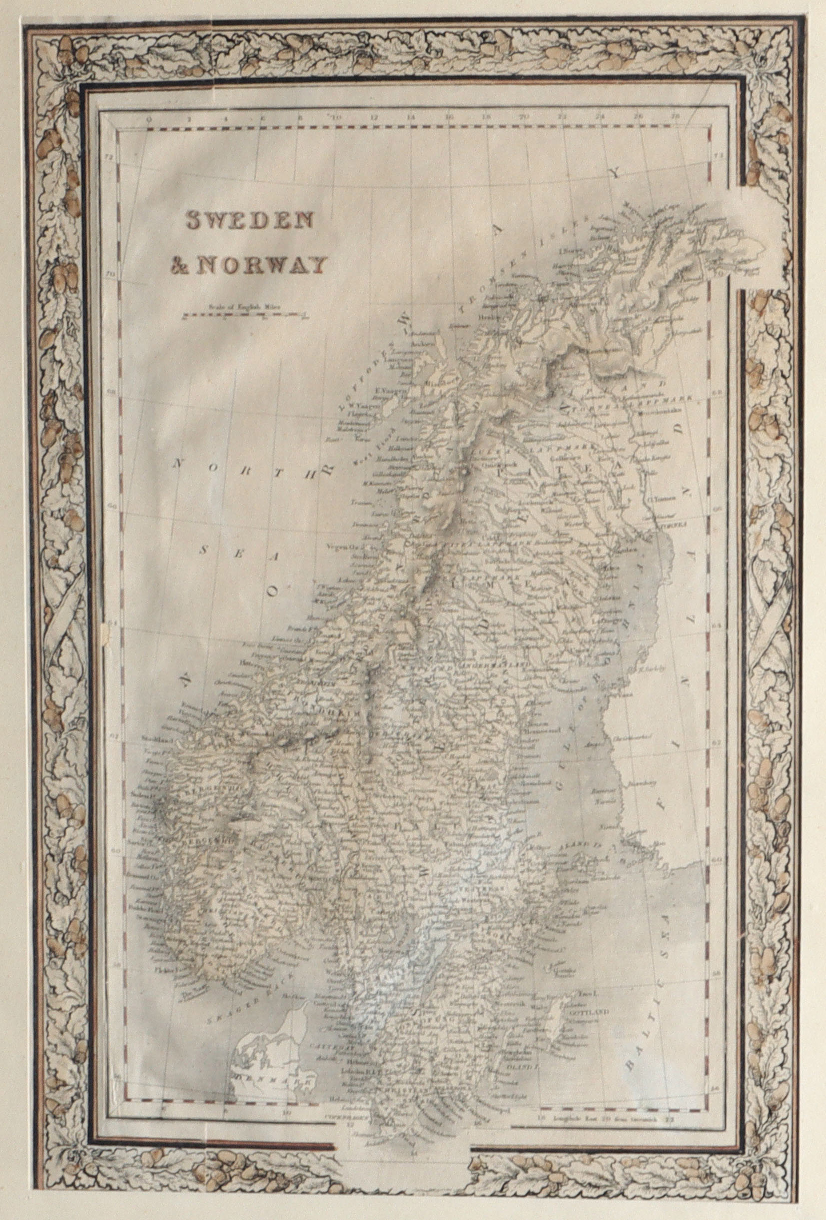Kart, Norge/Sverige. 1800 tallet. | Auksjon
