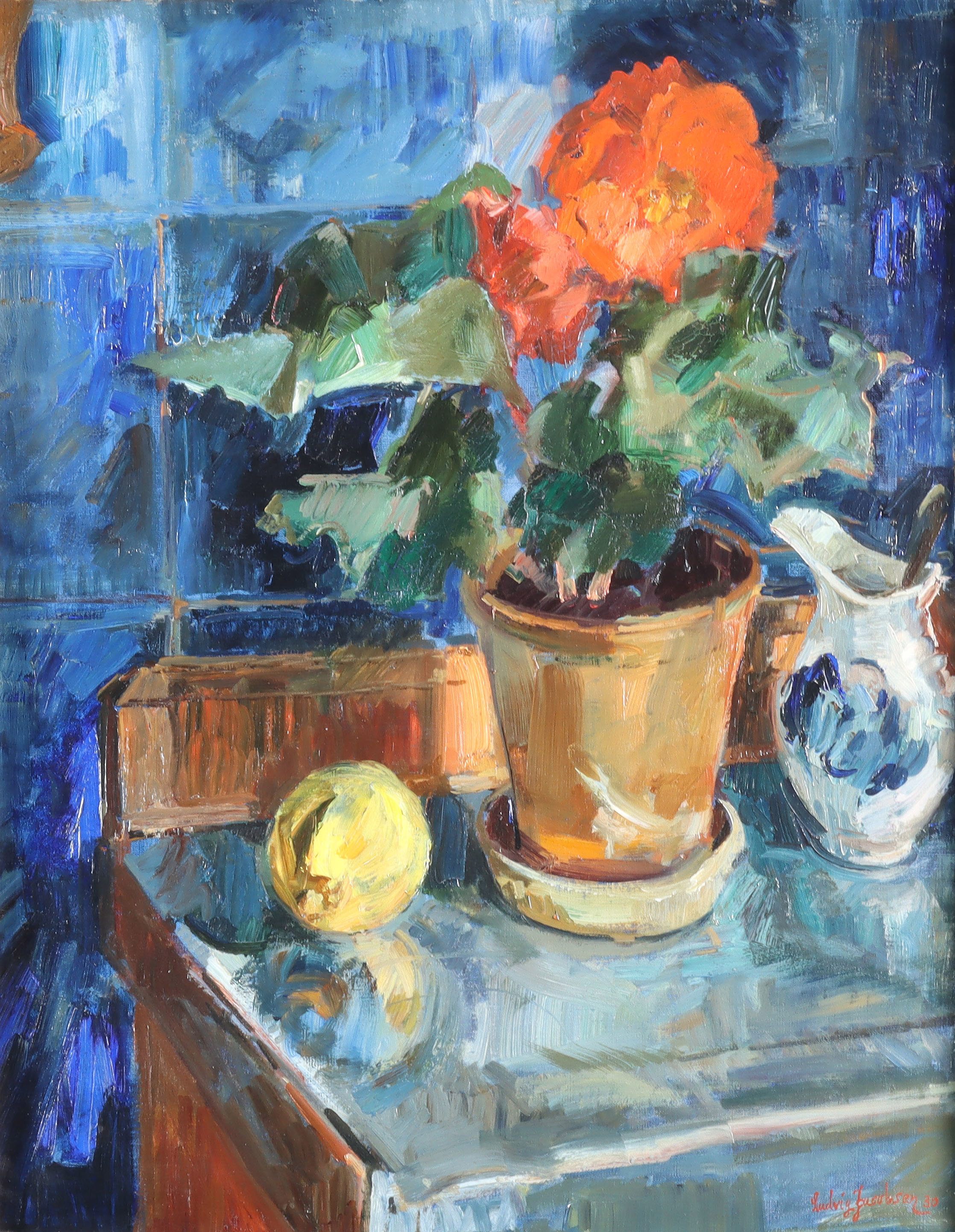 Ludvig Jacobsen, stilleben. Maleri. | Auksjon