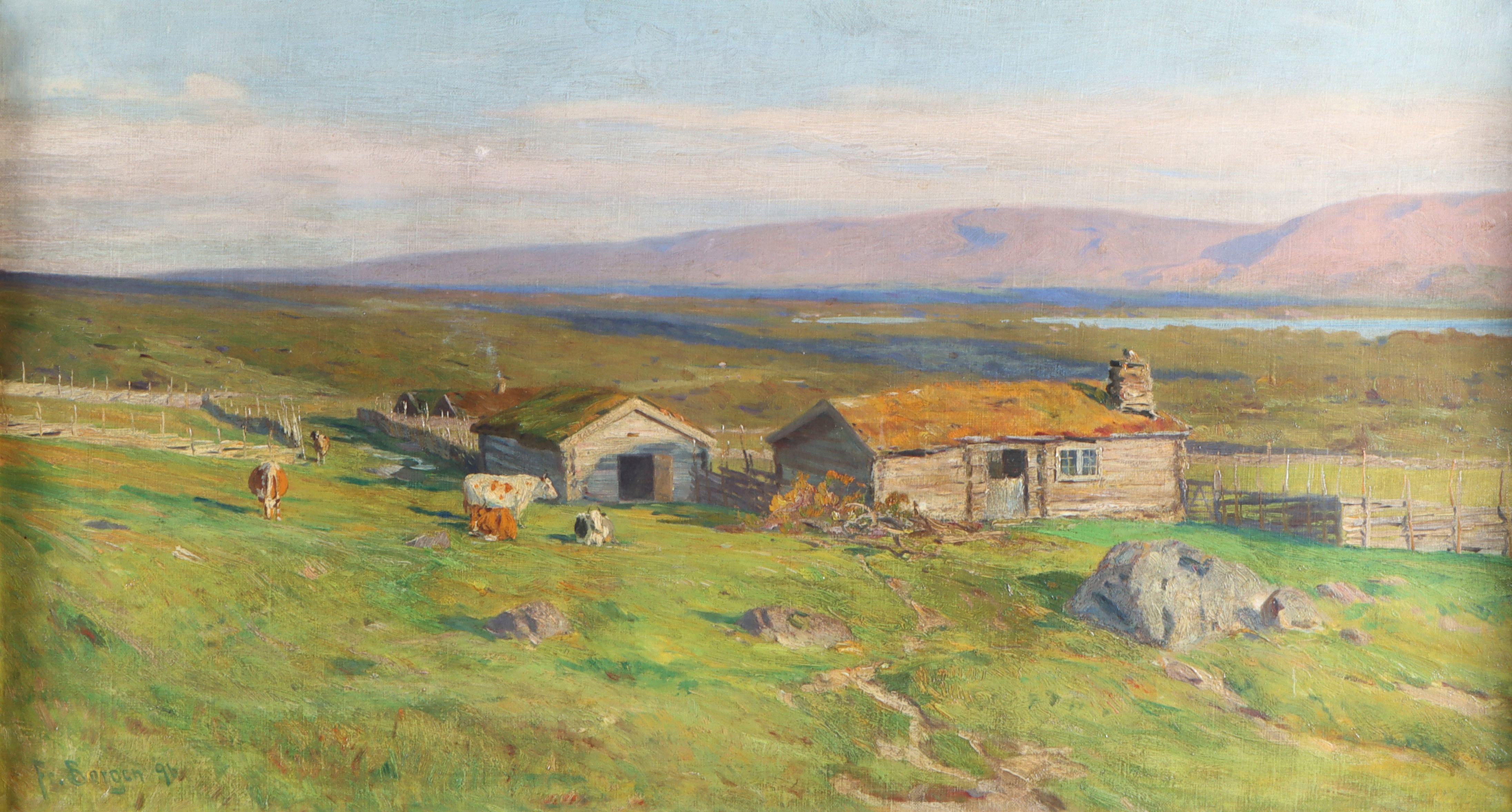 Fredrik Borgen, seter. Maleri. | Auksjon